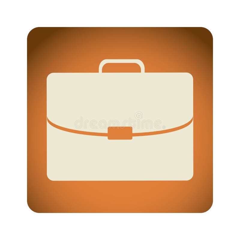 ícone Alaranjado Da Mala De Viagem Do Emblema Ilustração Stock ...