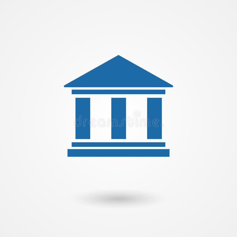 Ícone azul do banco ilustração do vetor. Ilustração de troca - 40200178