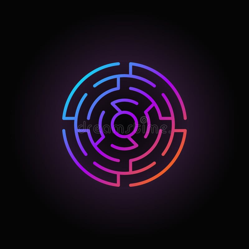 Ícone Colorido Do Labirinto Redondo Ilustração do Vetor - Ilustração de ...