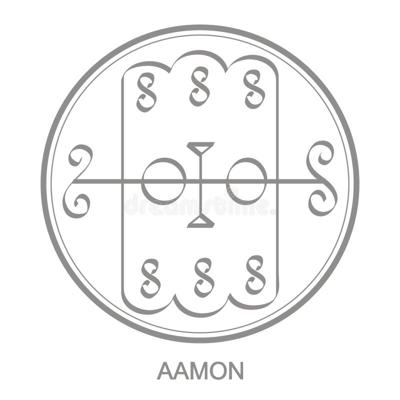 ícone Com Símbolo Do Demônio Aamon Sigil Do Demônio Aamon Ilustração do ...