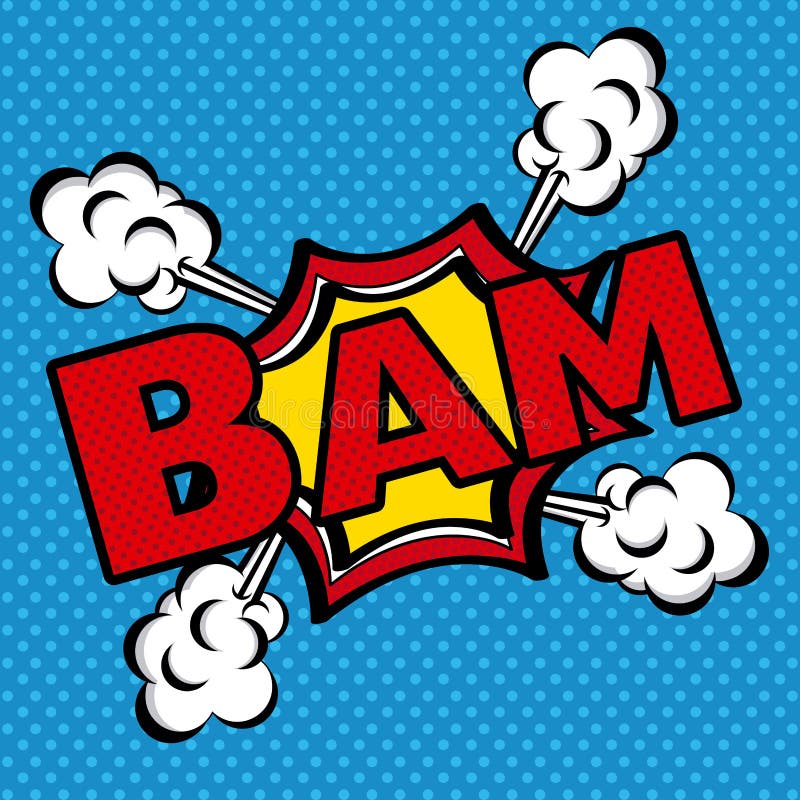 Ícone Da Banda Desenhada Do Bam Ilustração do Vetor - Ilustração de ...