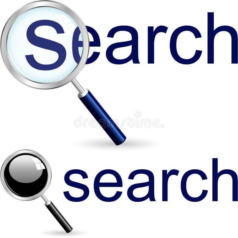 Ícone da busca. ilustração do vetor. Ilustração de macro - 37514761