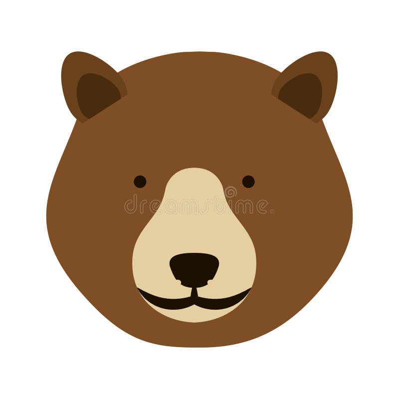 Ícone da cara do urso ilustração do vetor. Ilustração de liso - 79819183