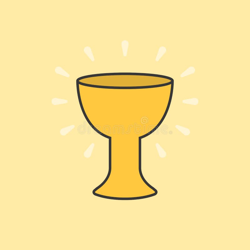 Ícone Da Cor E Do Esboço Do Santo Graal Ilustração do Vetor ...
