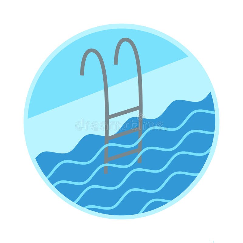 Ícone da escada da piscina ilustração do vetor. Ilustração de feriado ...