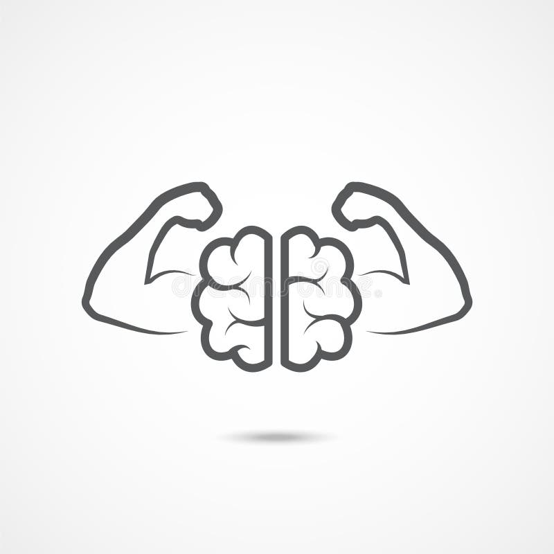 Ícone Da Força De Vontade No Branco Ilustração do Vetor - Ilustração de ...