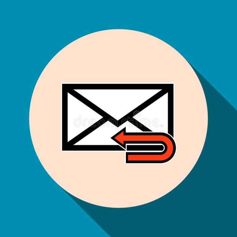 Ícone Da Letra Do Símbolo Do Email - Vetor Ilustração do Vetor ...