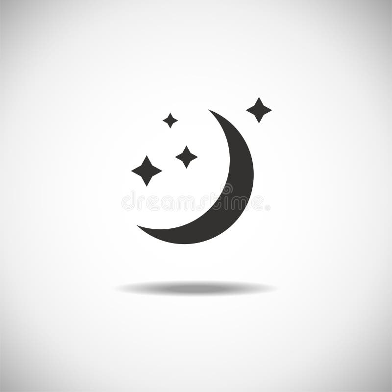 Estrela Da Lua. Desenho Minimalista De Ilustração Vetorial Do ...