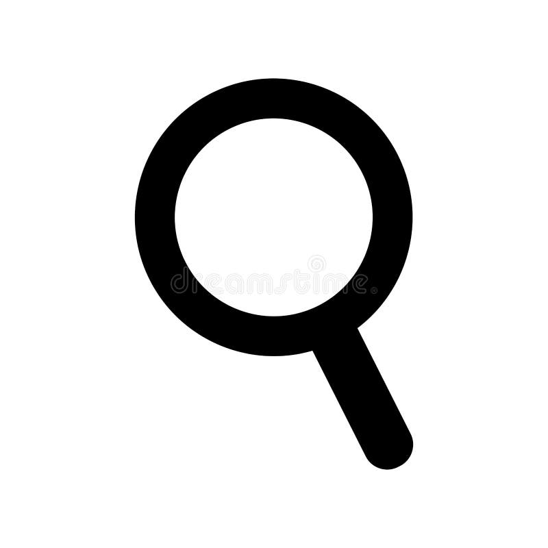 Ícone da lupa ilustração do vetor. Ilustração de silhueta - 107251698
