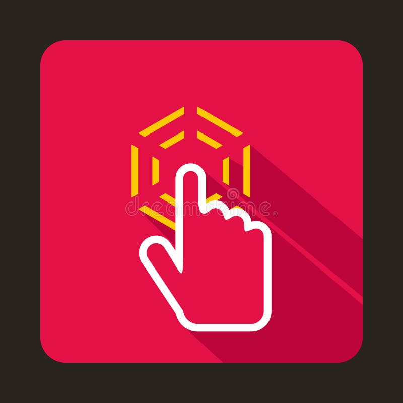 Ícone Da Mão Do Cursor Do Rato, Estilo Liso Ilustração Stock ...