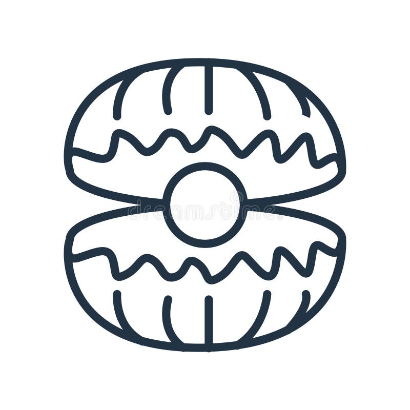 Ícone Da Ostra Isolado No Fundo Branco, Sinal Da Ostra Ilustração do ...