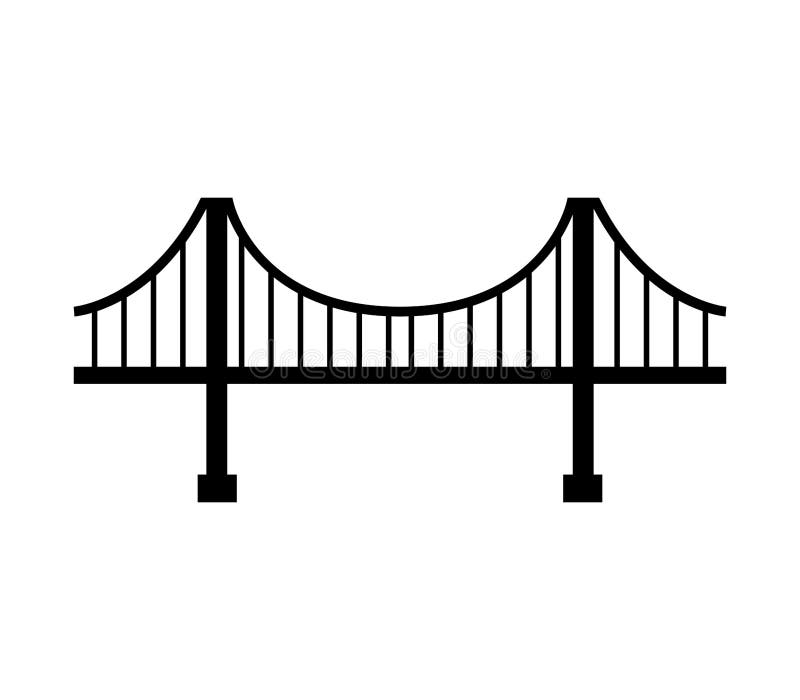Ícone da ponte ilustração stock. Ilustração de urbano - 112080406