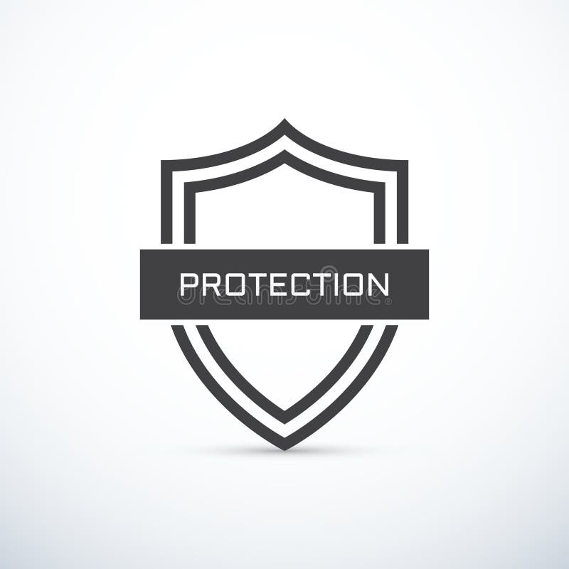 Protection Logo with Shield. Vector Illustration Ilustração do Vetor ...