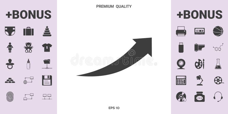 Ícone da seta - acima ilustração do vetor. Ilustração de newest - 123815626