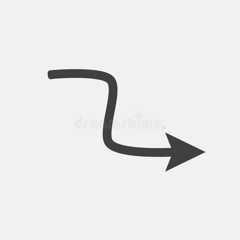 ícone da seta da curva ilustração stock. Ilustração de projeto - 111650146