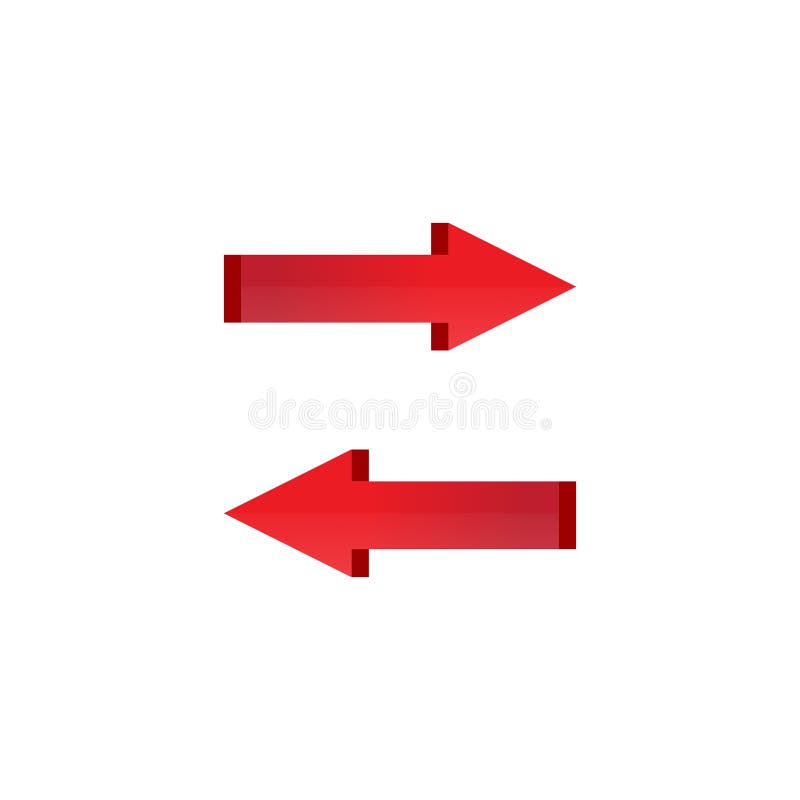 Ícone De Seta Para a Esquerda E Para a Direita Ilustração do Vetor ...