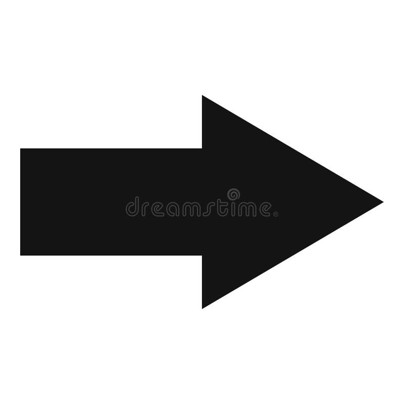 Ícone Da Seta Em Simples Preto Ilustração Stock - Ilustração de projeto ...