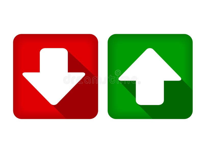 Seta Verde Para Cima Seta Vermelha Para Baixo