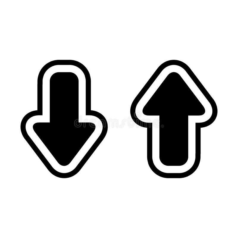 Seta Para Cima E Para Baixo - O Vetor Ilustração do Vetor - Ilustração ...