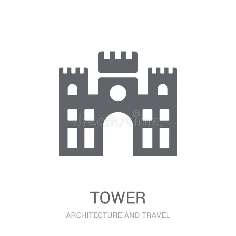 Ícone da torre ilustração do vetor. Ilustração de urbano - 131174768