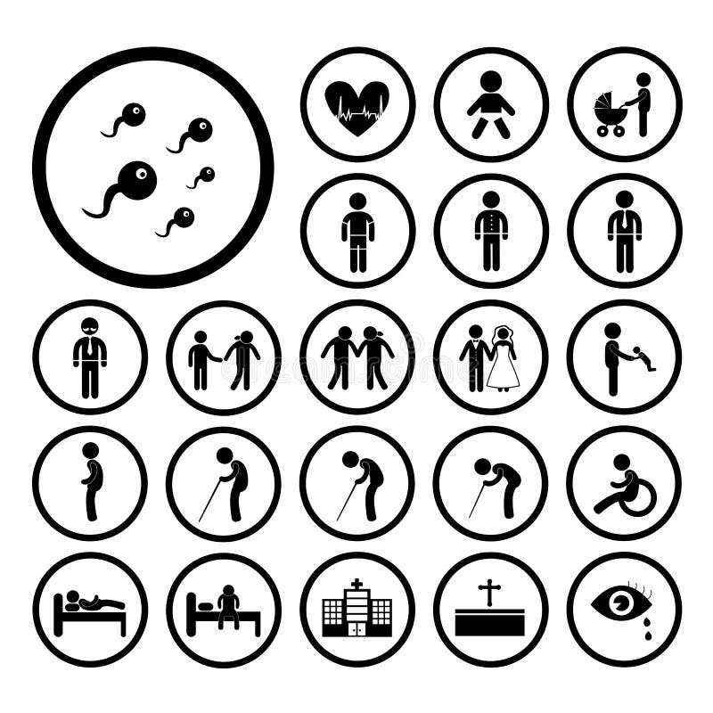 Ícone da vida humana ilustração do vetor. Ilustração de pessoa - 51288416