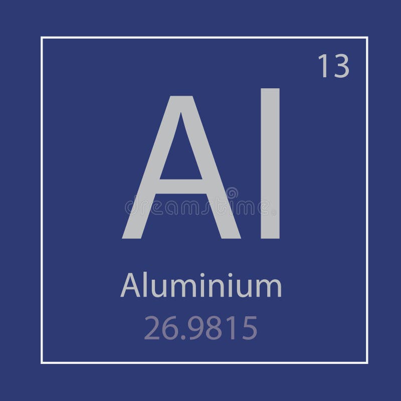 Ícone De Alumínio Do Elemento Químico Do Al Ilustração do Vetor ...