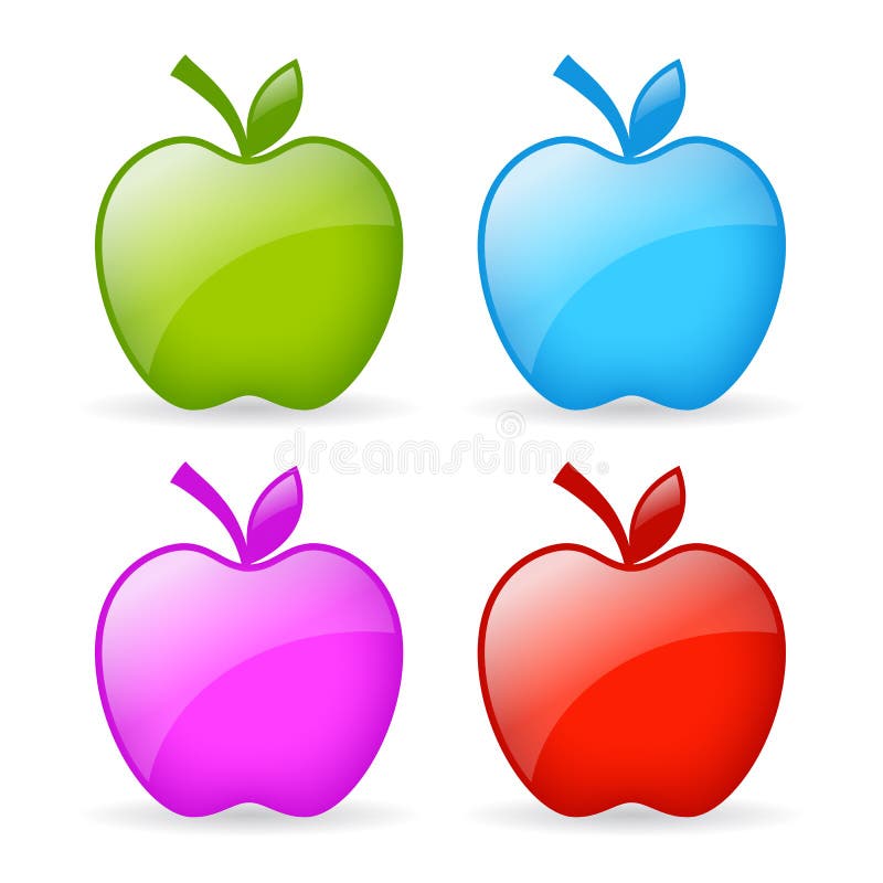 Ícone de Apple ilustração do vetor. Ilustração de azul - 34364275