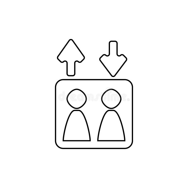 Ícone De Elevação Símbolo De Transporte De Pessoas Ilustração do Vetor ...