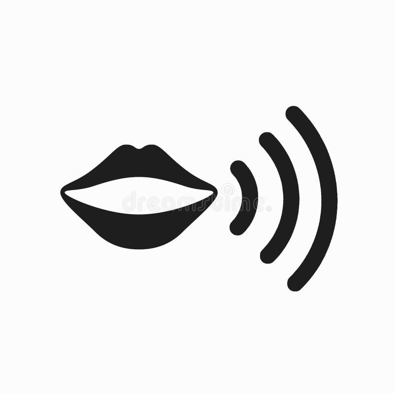 ícone de fala de boca ilustração stock. Ilustração de penteado - 246793644
