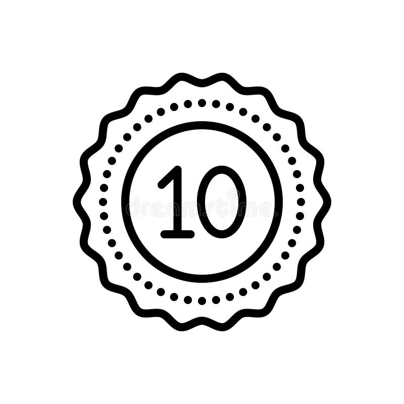 Ícone De Linha Preta Para Decade, Decênio E Dicker Ilustração do Vetor ...