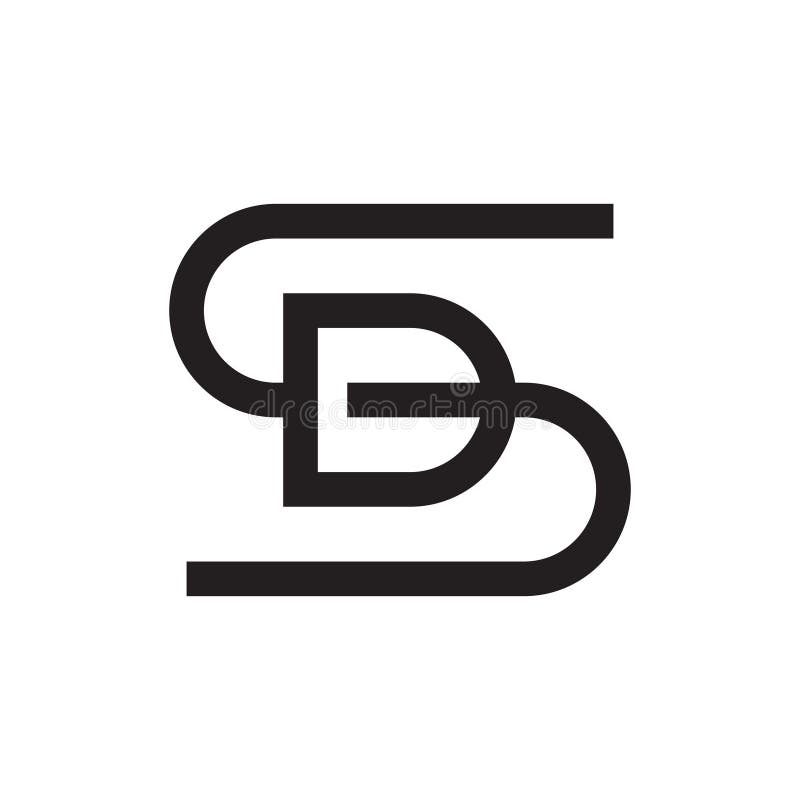 ícone De Logotipo Do Vetor De Letra Inicial Sd Ilustração do Vetor ...