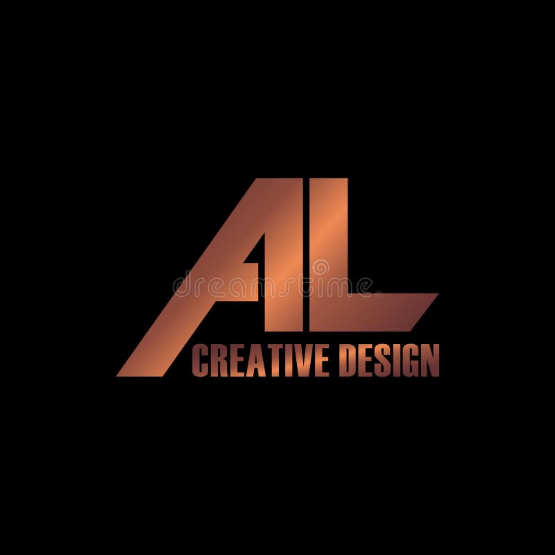 ícone De Logotipo Simples Letra Al Vetor De Design Ilustração do Vetor ...