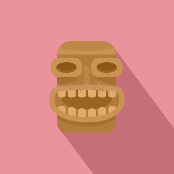 Ícone De Madeira De Tiki, Estilo Liso Ilustração do Vetor - Ilustração ...