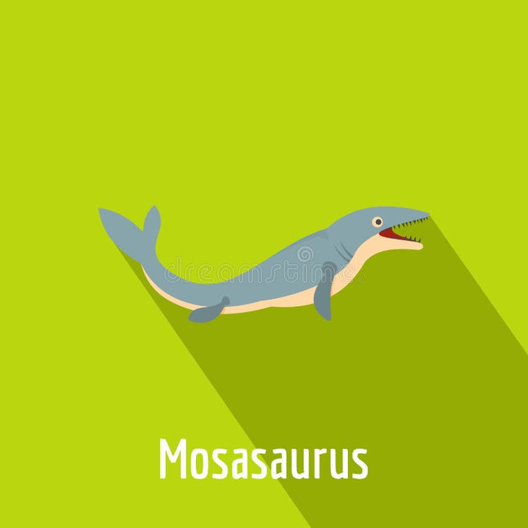 Ícone De Mosasaurus, Estilo Liso Ilustração do Vetor - Ilustração de ...