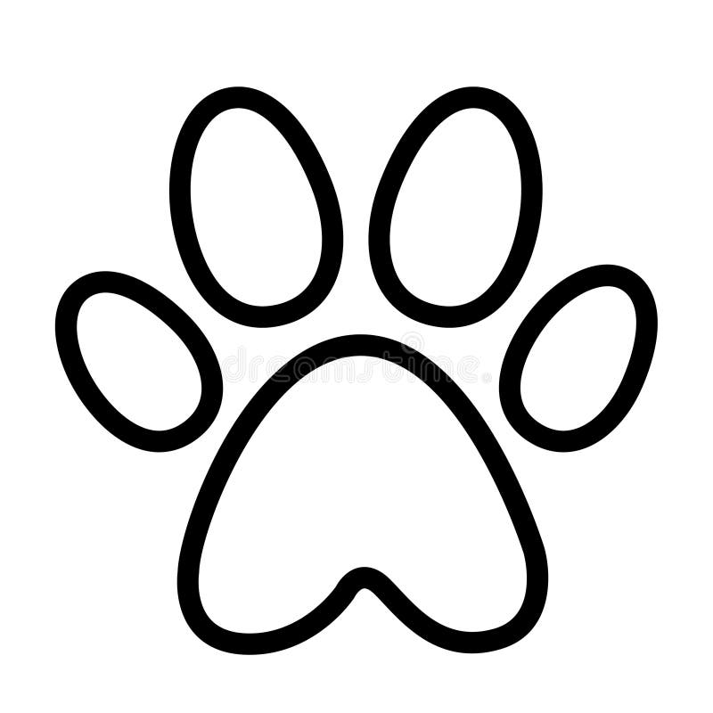 ícone De Pata De Linha Isolado No Vetor Branco Ilustração do Vetor ...