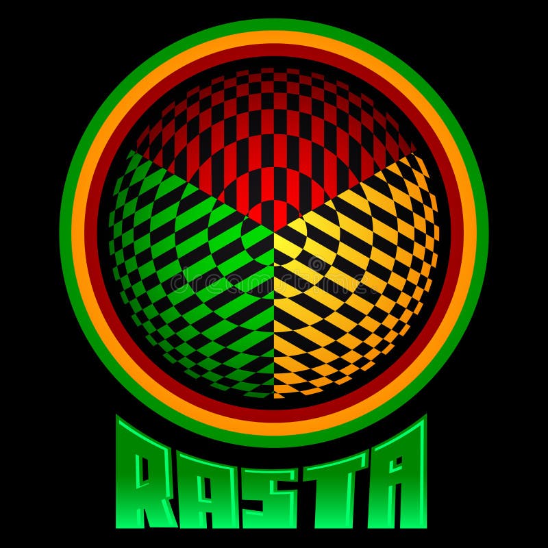 Ícone De Rasta - Vector O Emblema, Cores De Jamaica Ilustração do Vetor ...