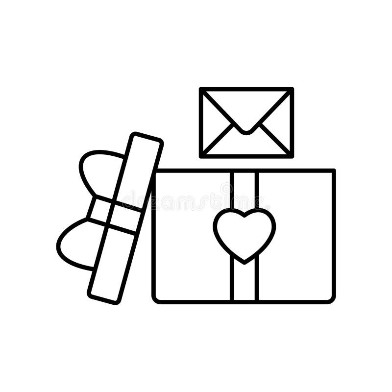 ícone De Vetor De Contorno De Email De Presente Que Pode Facilmente ...