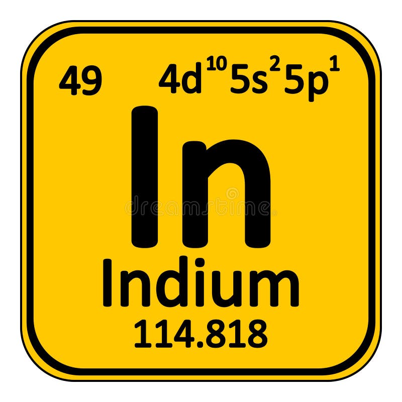 Índio - Dentro - Tabela Periódica De Elemento Químico Ilustração Stock ...