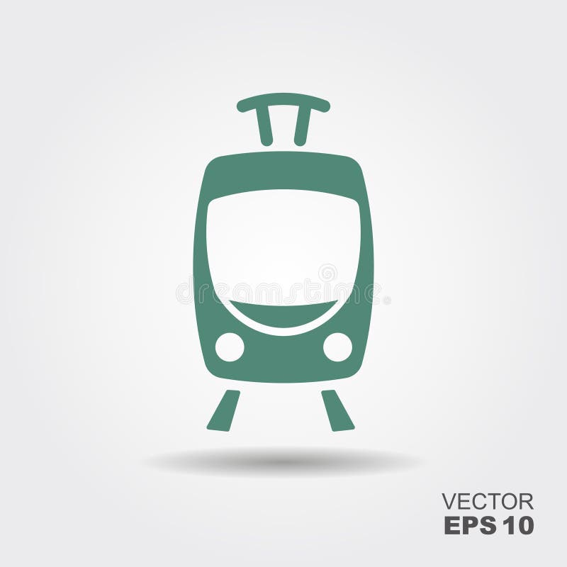 Ícone do bonde liso ilustração do vetor. Ilustração de bonde - 109743655