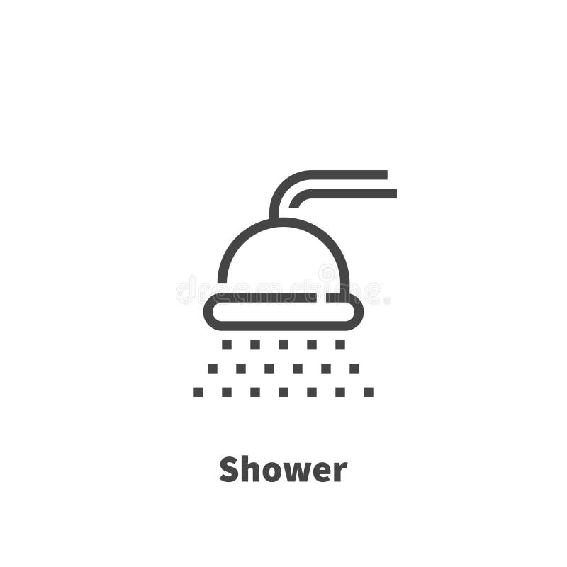 Shower Icon. Vector Illustration in Flat Style. Ilustração do Vetor ...
