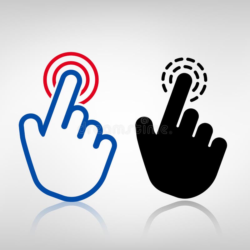 Ícone do clique ilustração do vetor. Ilustração de tecla - 44620200