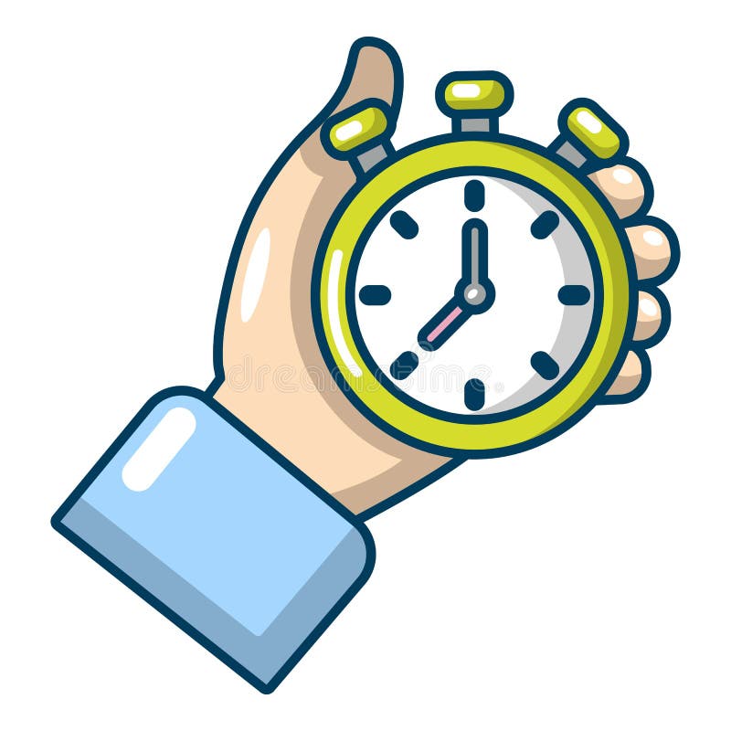 Ícone Do Cronômetro, Estilo Dos Desenhos Animados Ilustração do Vetor ...