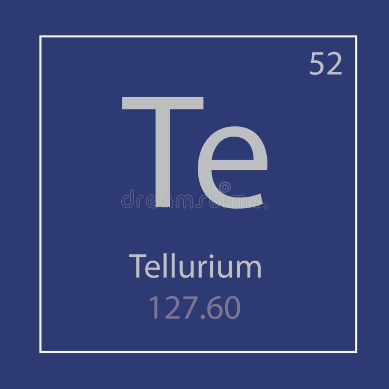 Ícone Do Elemento Químico De Te Do Telúrio Ilustração do Vetor ...