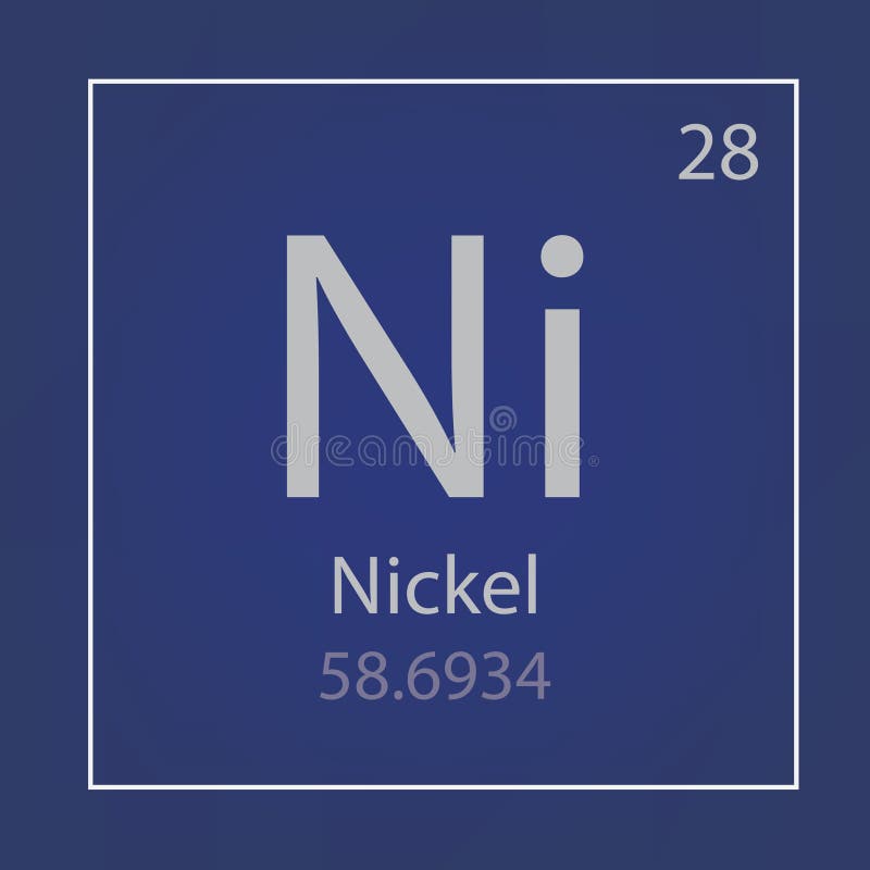 Ícone Do Elemento Químico Do Ni Do Níquel Ilustração do Vetor ...