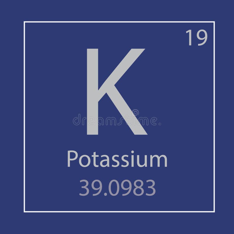 Símbolo Químico Do Potássio Como Na Tabela Periódica Ilustração Stock ...