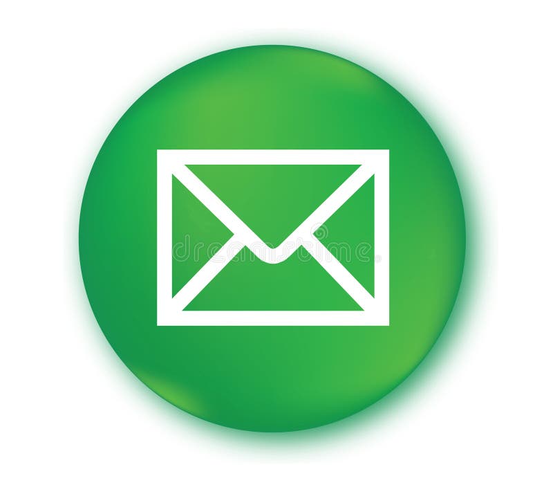 Ícone Do Email Com Fundo Verde Ilustração Stock - Ilustração de tecla ...
