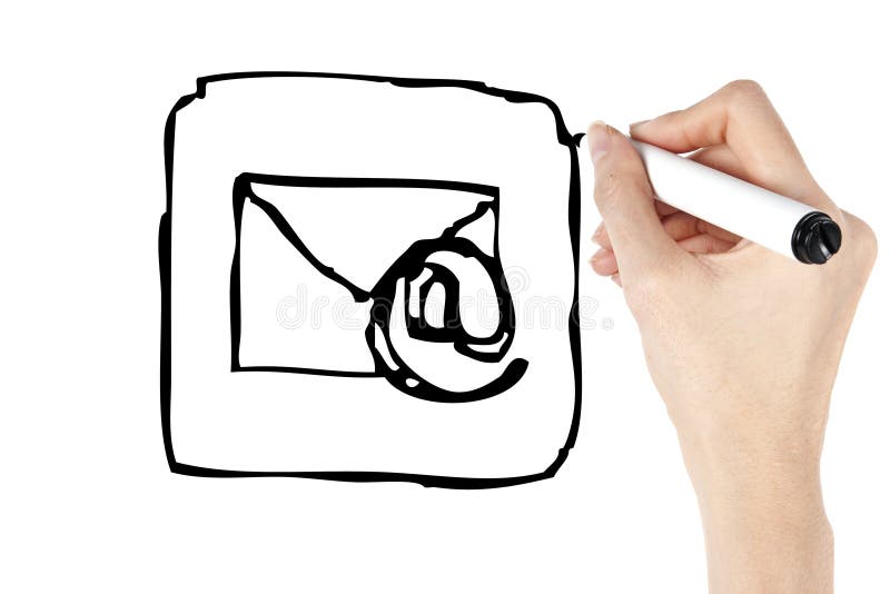 Ícone do email do desenho imagem de stock. Imagem de sinal - 21330973