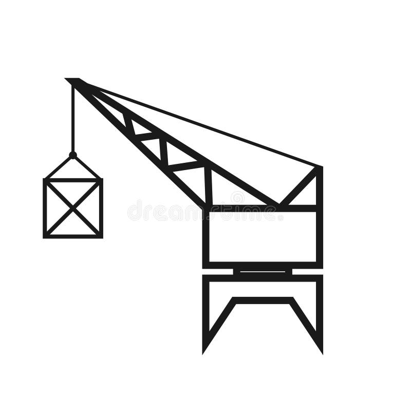 Ícone Do Esboço Do Guindaste Do Porto Ilustração do Vetor - Ilustração ...