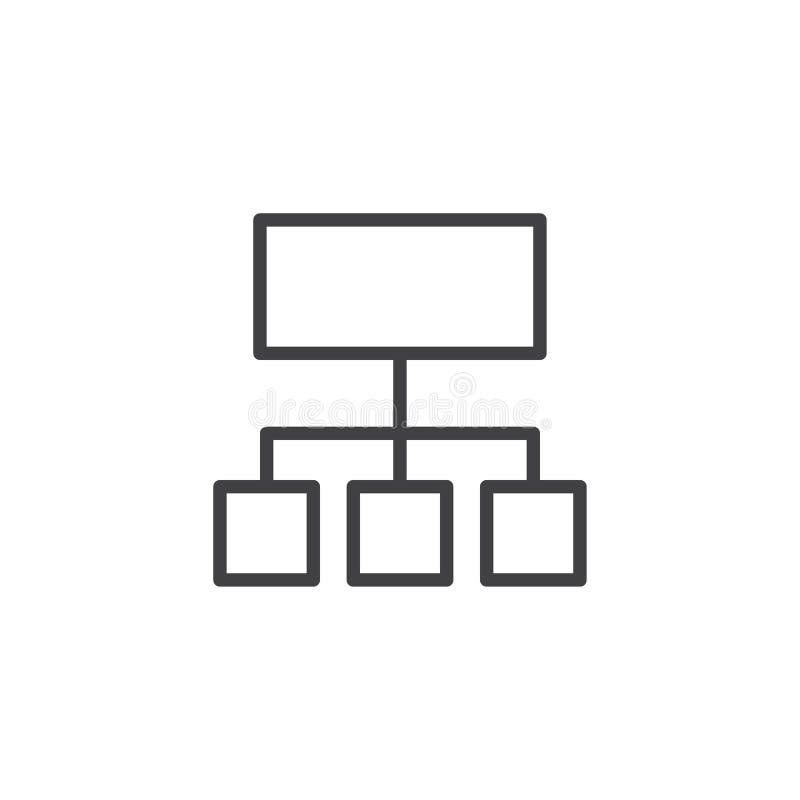 Ícone Do Esboço Do Organograma Ilustração do Vetor - Ilustração de ...