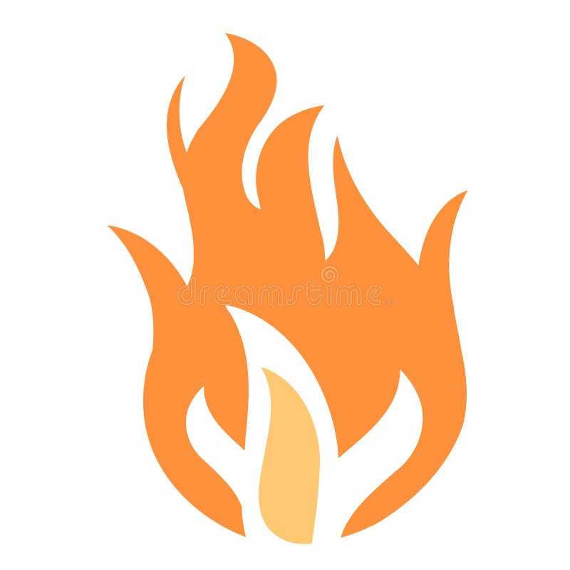 Ícone do fogo do vetor ilustração do vetor. Ilustração de elemento ...